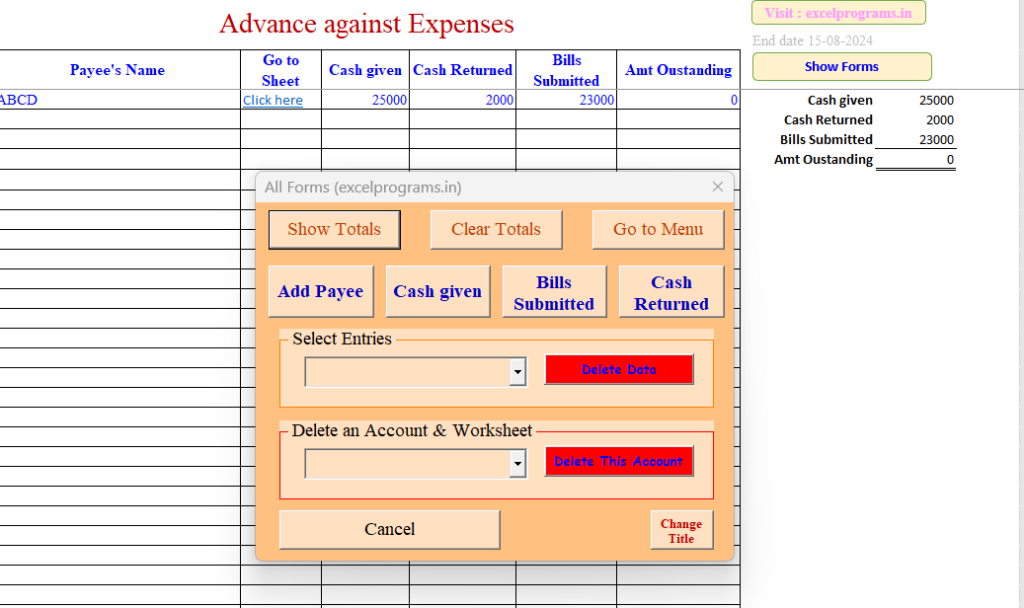 Excel Programs 4U – Digital Download of Ready Made Excel Programs4u